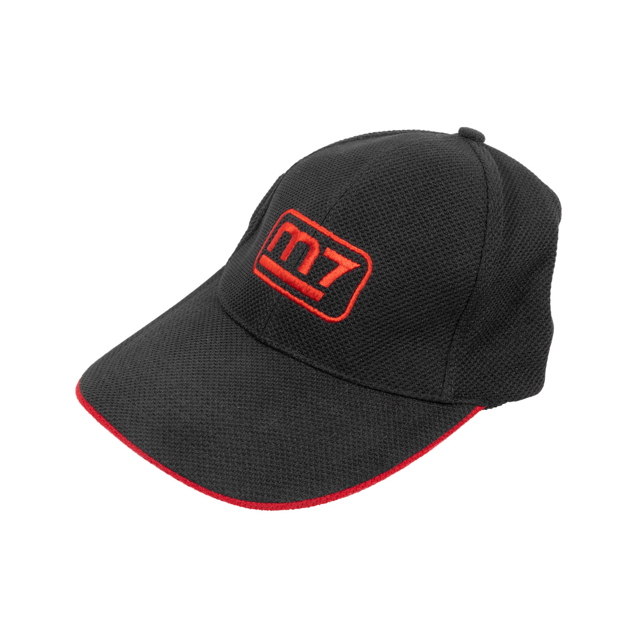 M7 Adjustable Baseball Cap Black Red Trim M7 Logo (ZC-202) | JB Tools