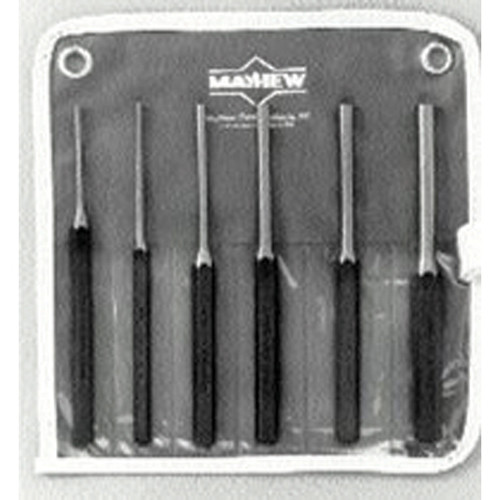 Mayhew Tools 62080 Metric Pin Punch Set, 6 Pieces, 3mm to 8mm | JB Tools