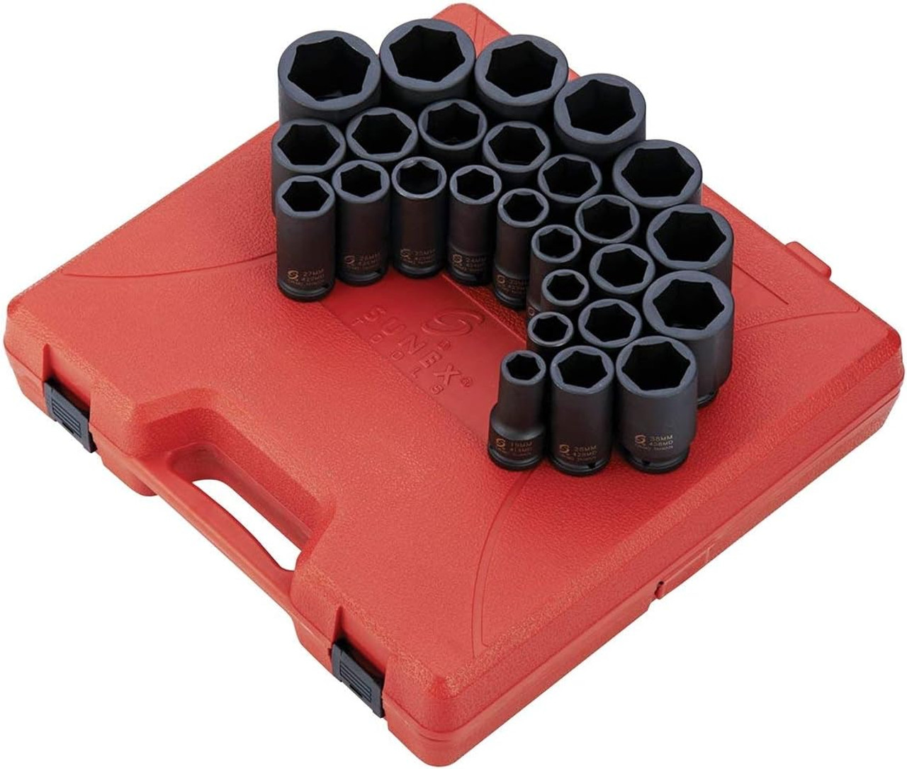 Sunex 26-Piece 3/4" Drive Metric Deep Impact Socket Set (4693) | JB Tools