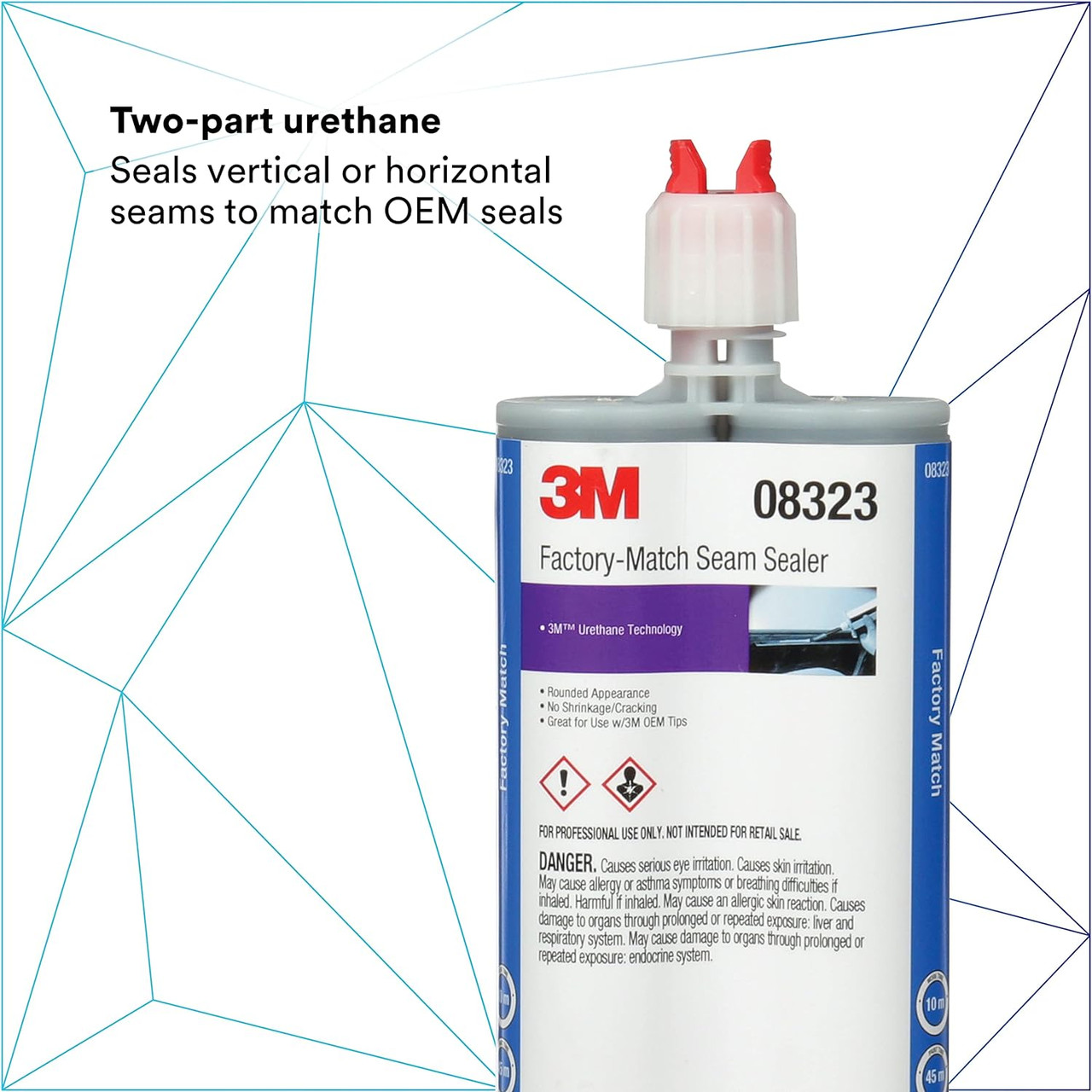 3M 8323 Duramix Factory-Match Doorskin Sealer, Black, 200 mL Cartridge ...