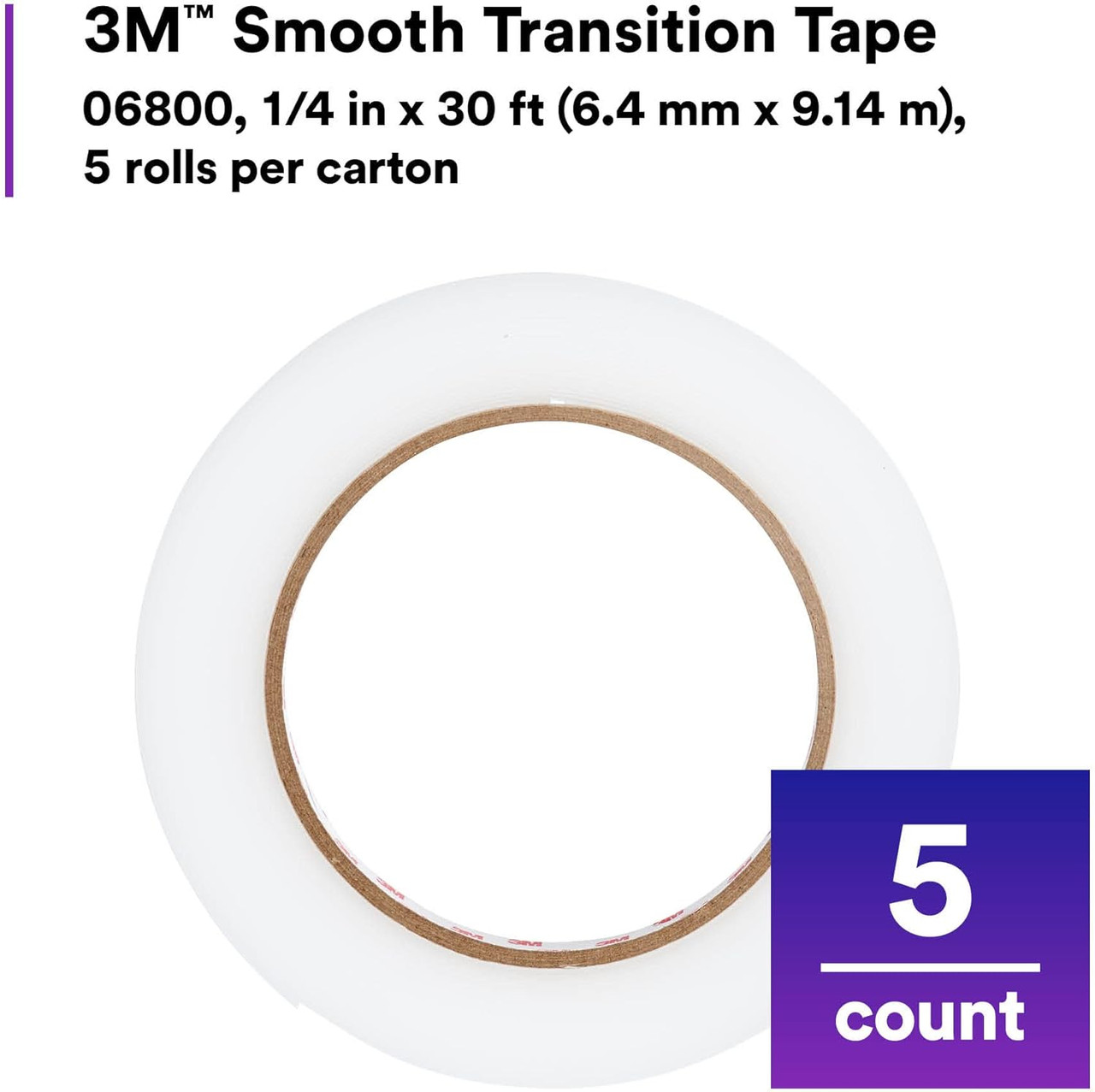 3M 1/4" X 30' Smooth Transition Tape (6800) | JB Tools