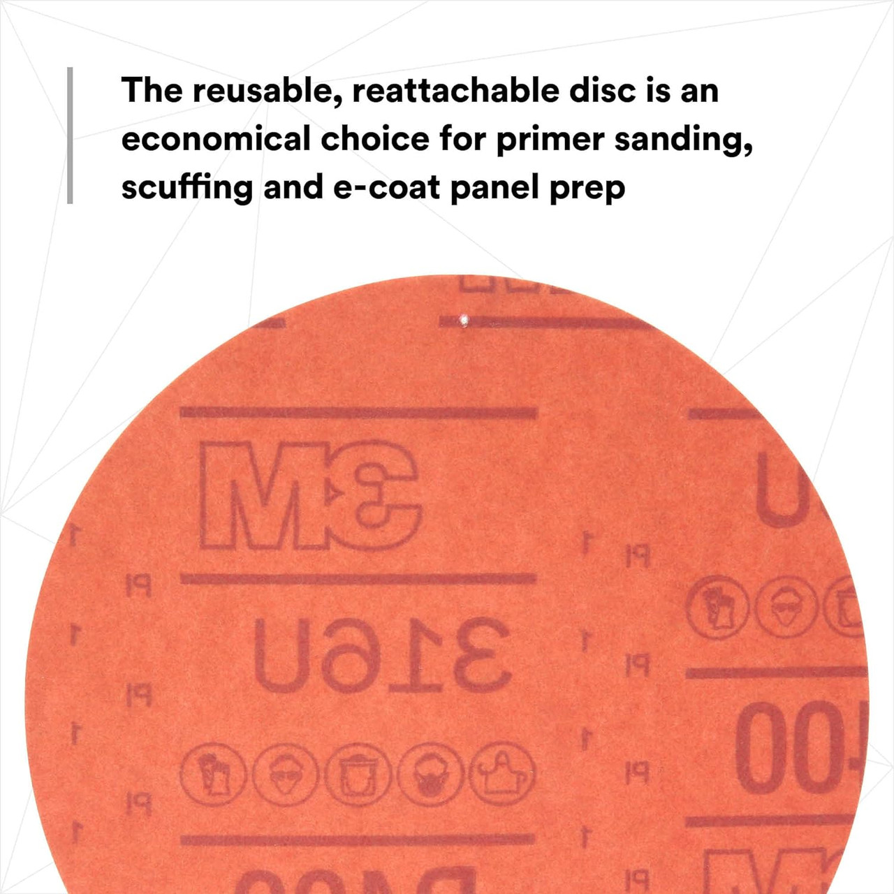 3M 1261 Red Abrasive Hookit Disc, 6 in, P80D, 50 discs per box | JB Tools