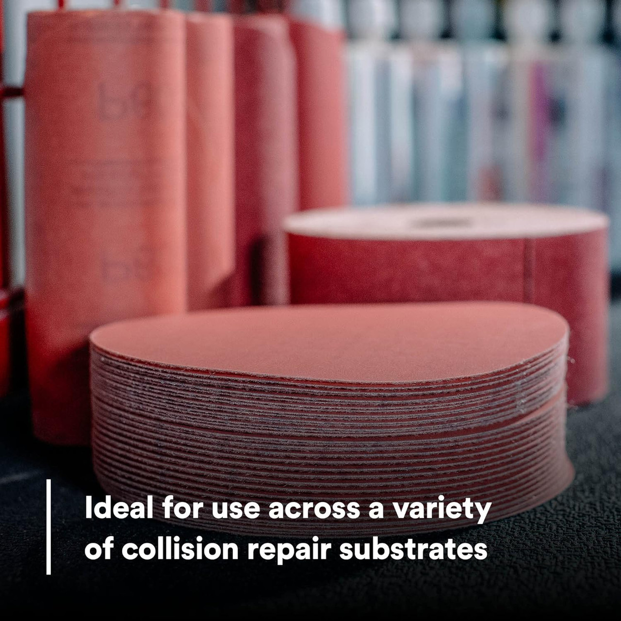 3M 1261 Red Abrasive Hookit Disc, 6 in, P80D, 50 discs per box | JB Tools