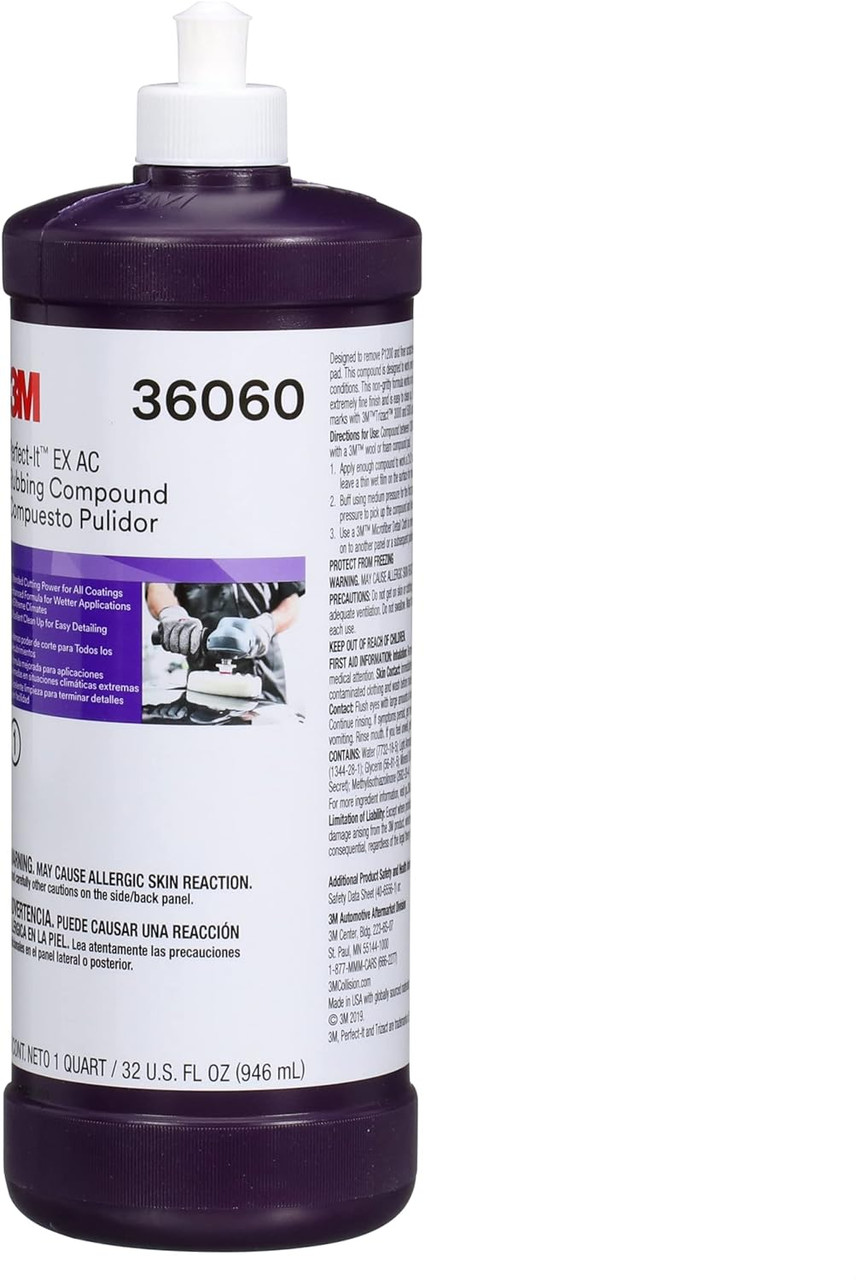 3M 36060 Perfect-It EX Rubbing Compound, Quart | JB Tools