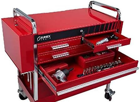 Sunex Tools 8013ADELUXE Deluxe Service Cart With Locking Top, 4 Drawers ...