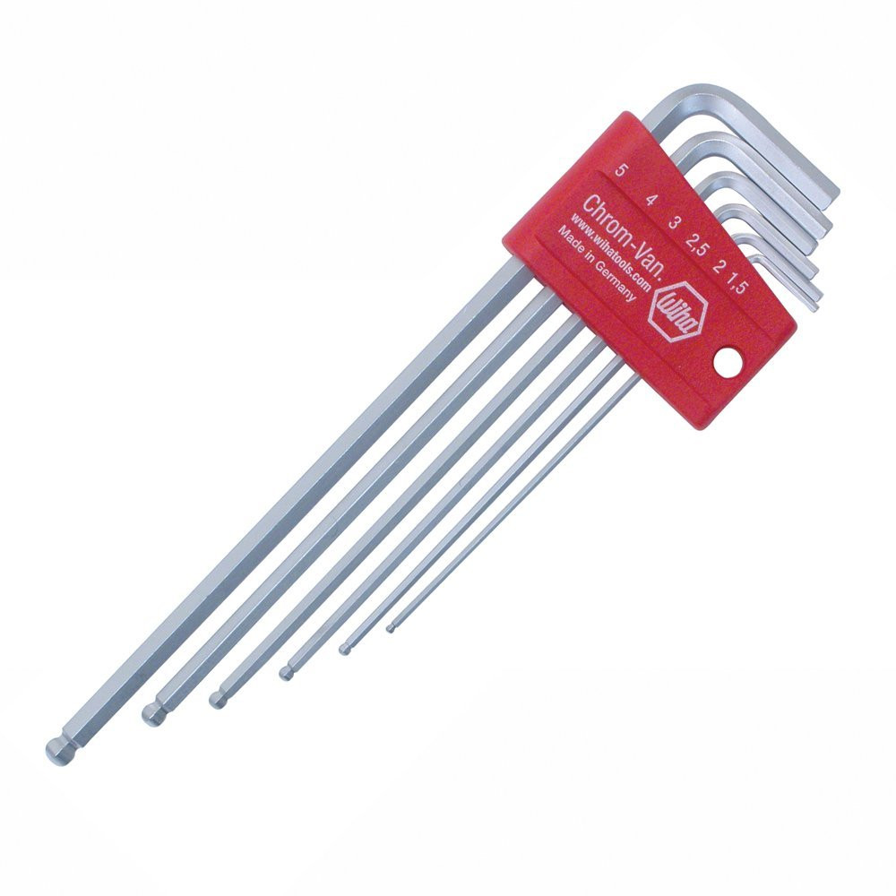 Wiha Ball End Hex L-Key Chrome Metric 6 Piece Set (66995) | JB Tools