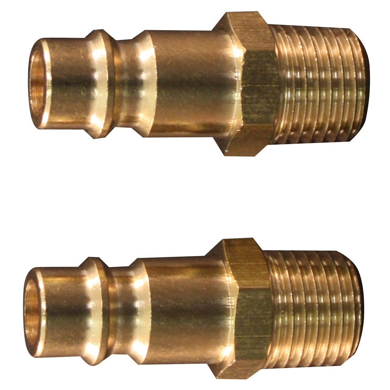 Milton S760 1/4" MNPT Male V-Style High Flow Plug, (Brass) 2 pcs | JB ...