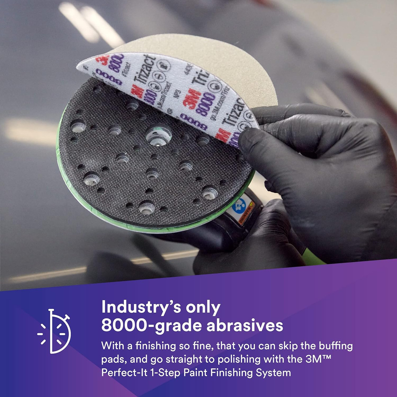 3M 6" 3000 & 8000 Grit Trizact Hookit Foam Disc Kit (30802) | JB Tools