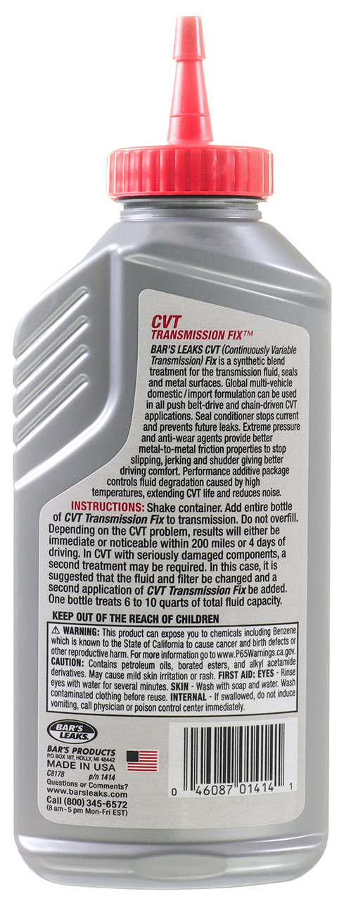 Bar's Leaks 11oz CVT Transmission Fix (1414) | JB Tools