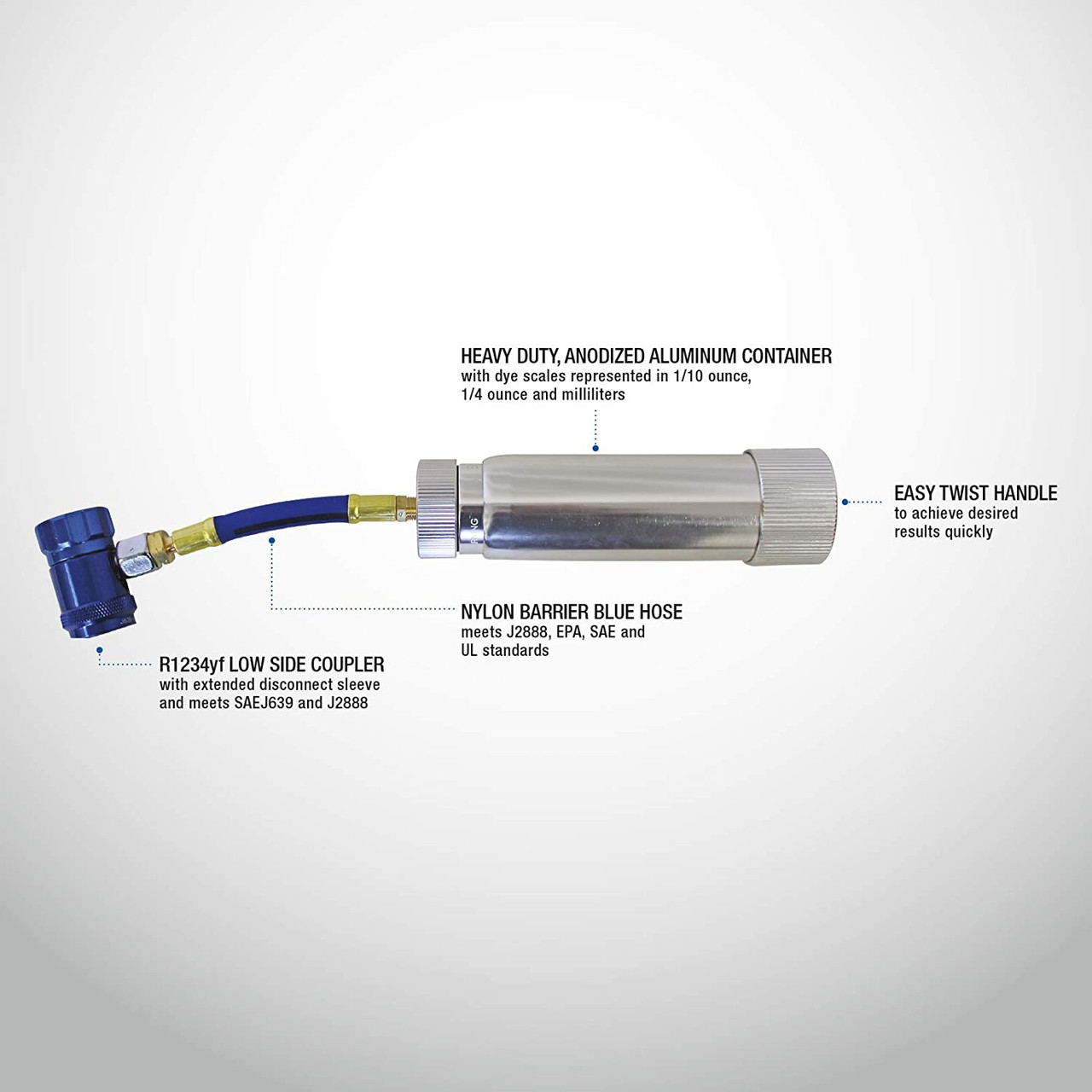 Mastercool 53123-YF Refillable R1234yf Dye/ Oil Injector | JB Tools