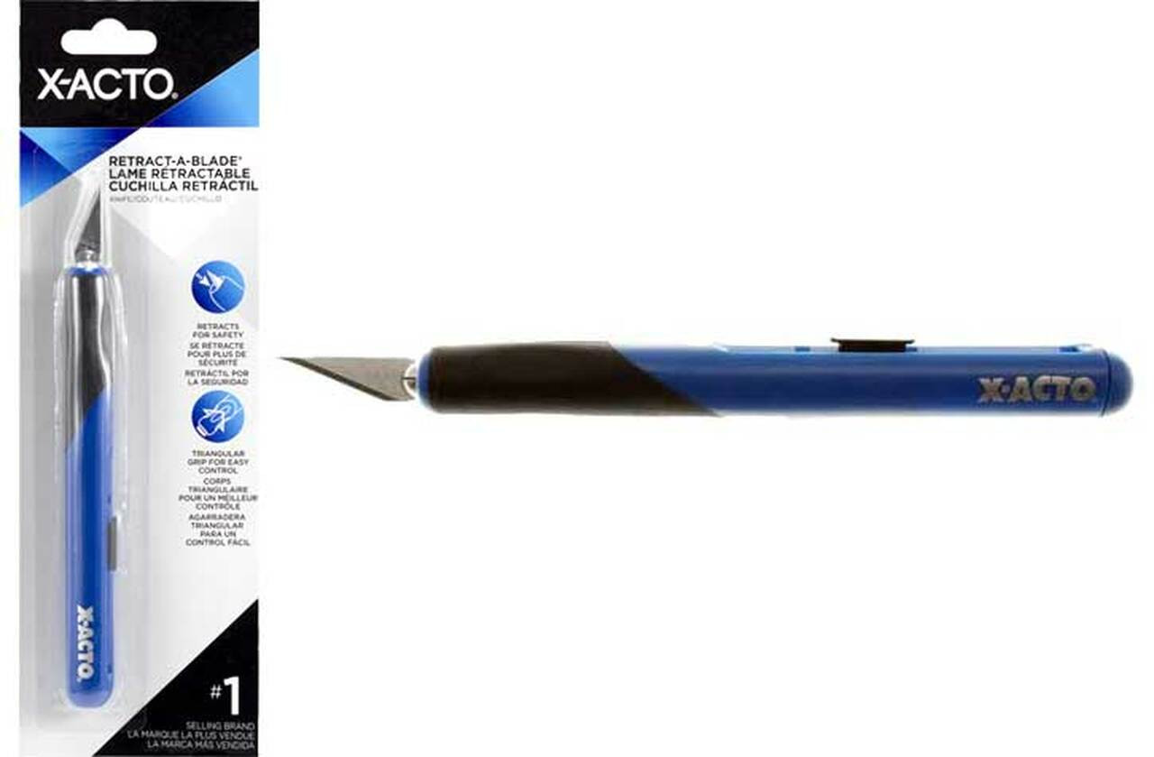 X Acto X3204 Blue Retract a Blade Knife Handle 1 Knife JB Tools