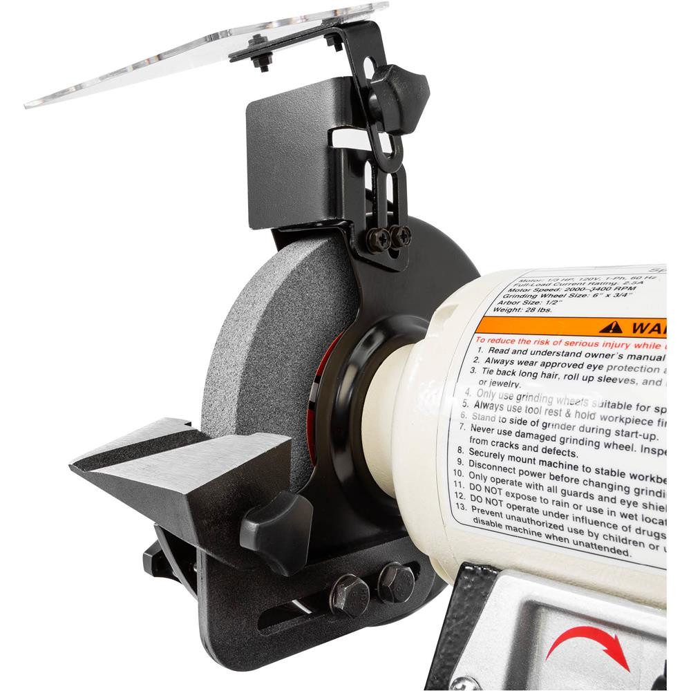 Shop Fox W1839 6" Variable-Speed Grinder with Work Light | JB Tools