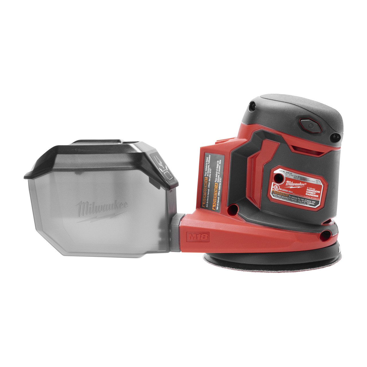 Milwaukee 2648-20 M18 18-Volt Lithium-Ion Cordless 5 in. Random Orbit ...
