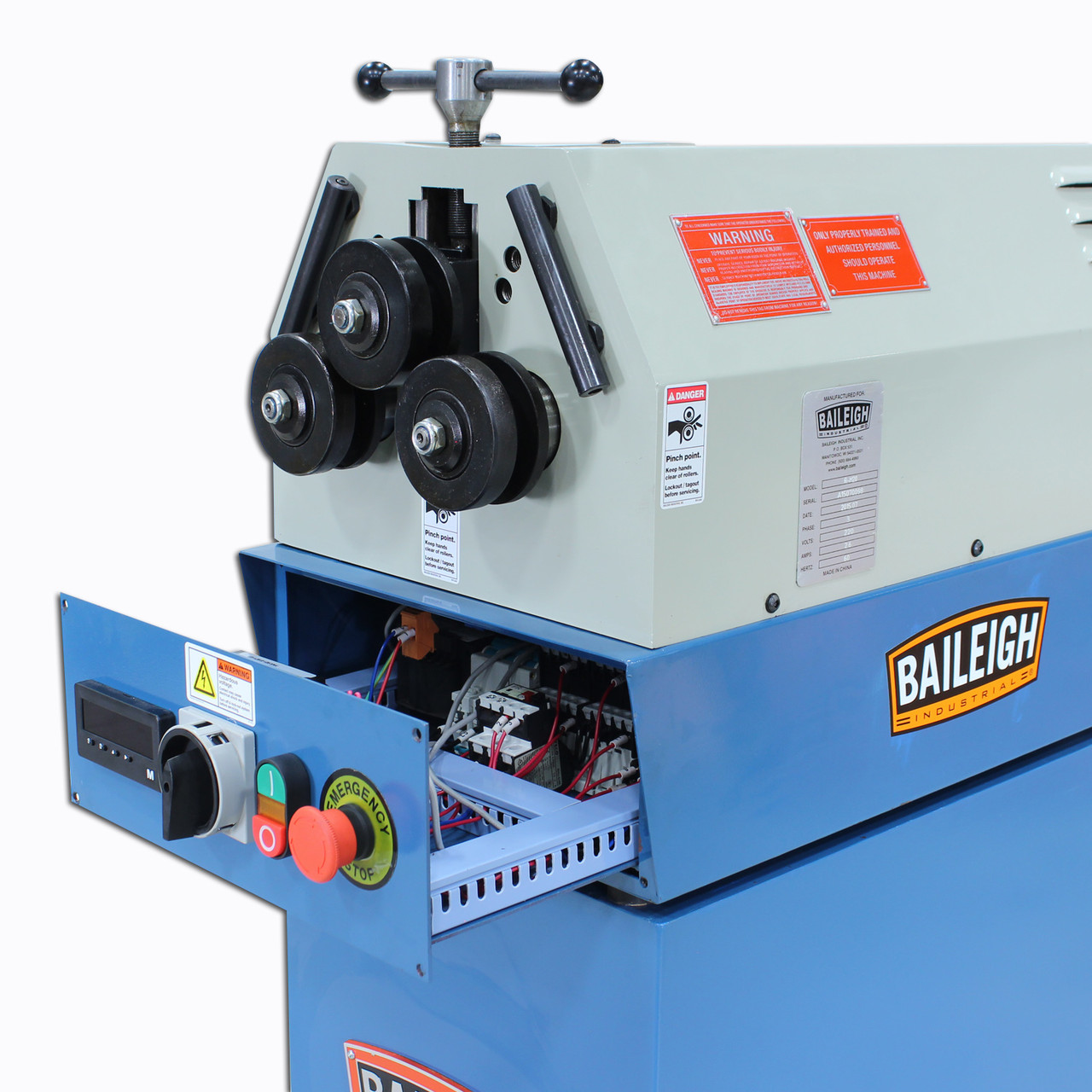 Baileigh Ring Angle Roll Bender 2 Driven Rolls (1006850) | JB Tools