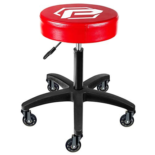 Powerbuilt 240250 Rolling Shop Stool with Adjustable Height | JB Tools