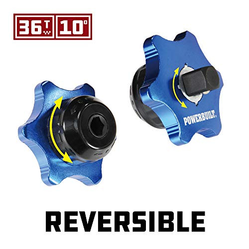 Powerbuilt 941264 3/8 Inch Drive Palm Ratchet Handle, Finger Ratchet ...