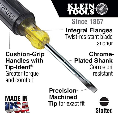 Klein Tools 85072 Long Blade Slotted and Phillips Screwdriver Set w ...