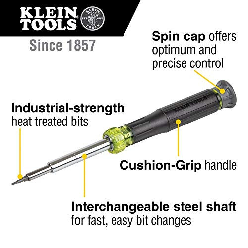 Klein Tools 32314 Electronic Screwdriver, 14-in-1 with 8 Precision Tips ...