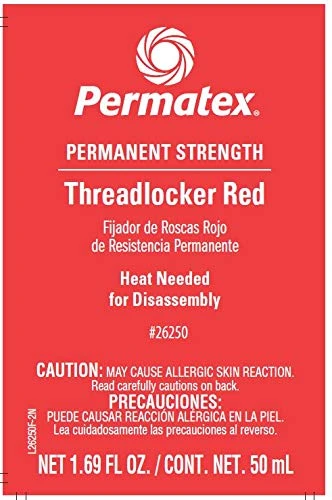 Permatex Threadlocker Red Liquid 50 mL (26250) | JB Tools