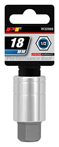 Performance Tool W32988 1/2 Drive Hex Bit Socket, 18mm | JB Tools