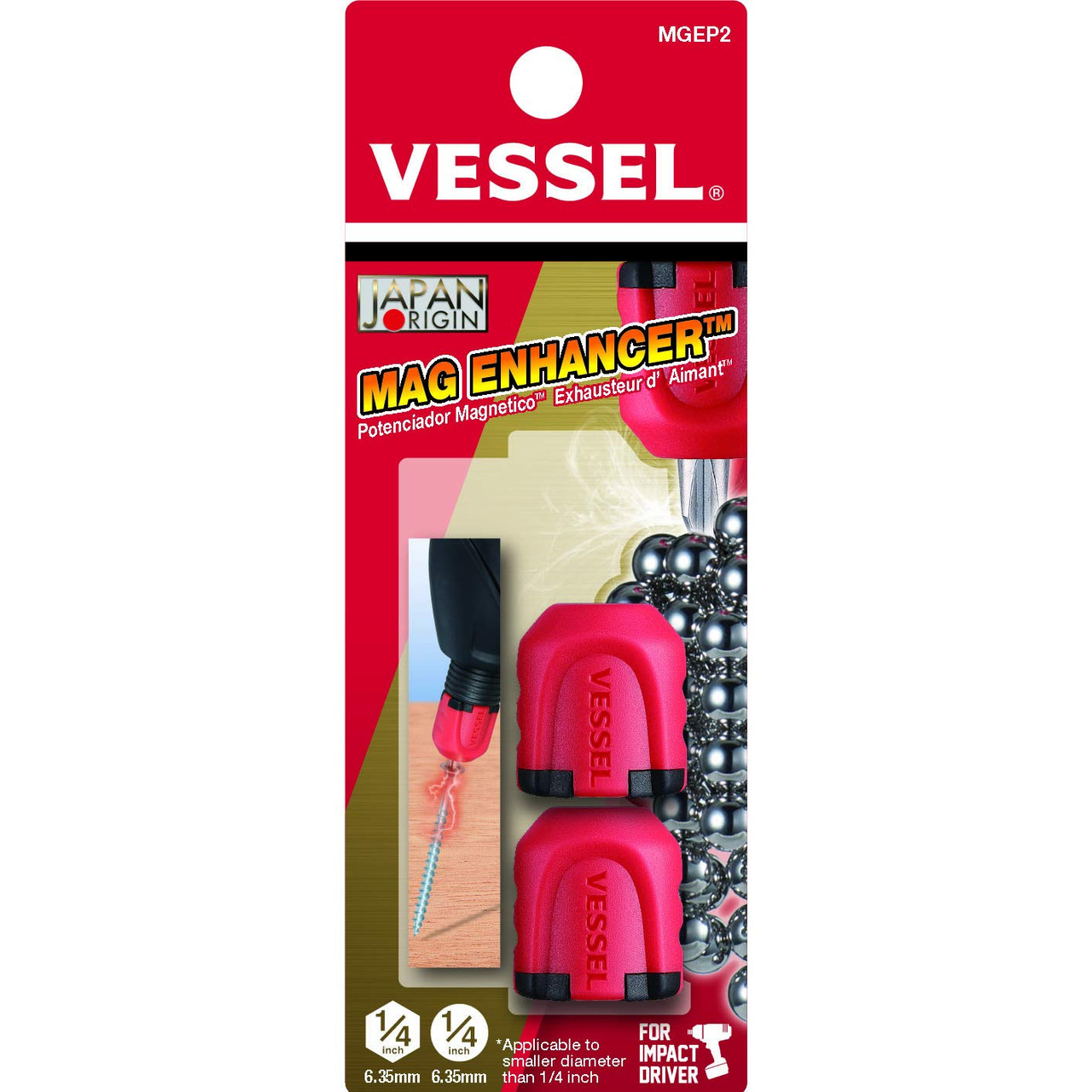 Vessel MGEP2 MAG ENHANCER for Screwdriver or Bit, 2 Piece | JB Tools