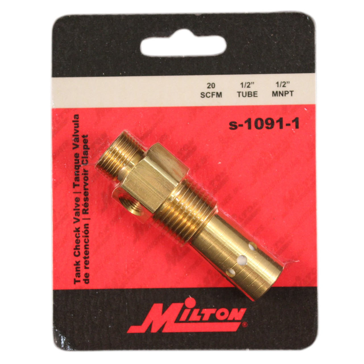 Milton S1091-1 1/2" MNPT Compressor Tank Check Valve | JB Tools