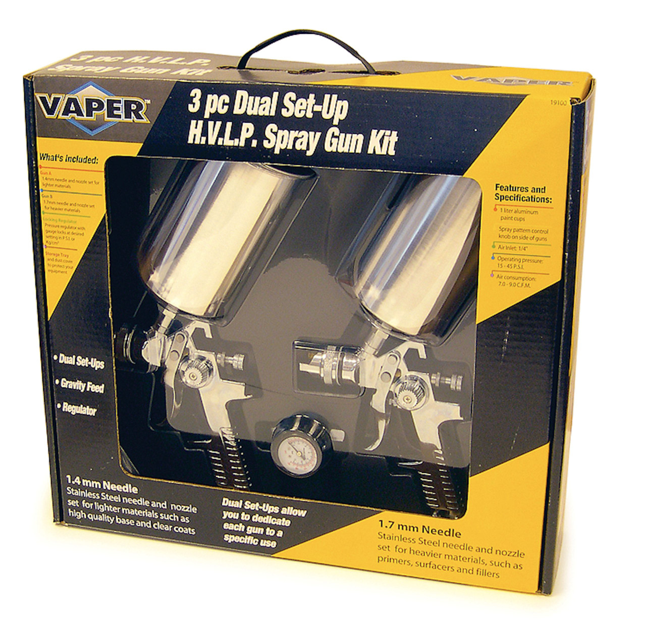 Titan Tools 3 pc. Dual Setup HVLP Spray Gun Kit (19100) | JB Tools