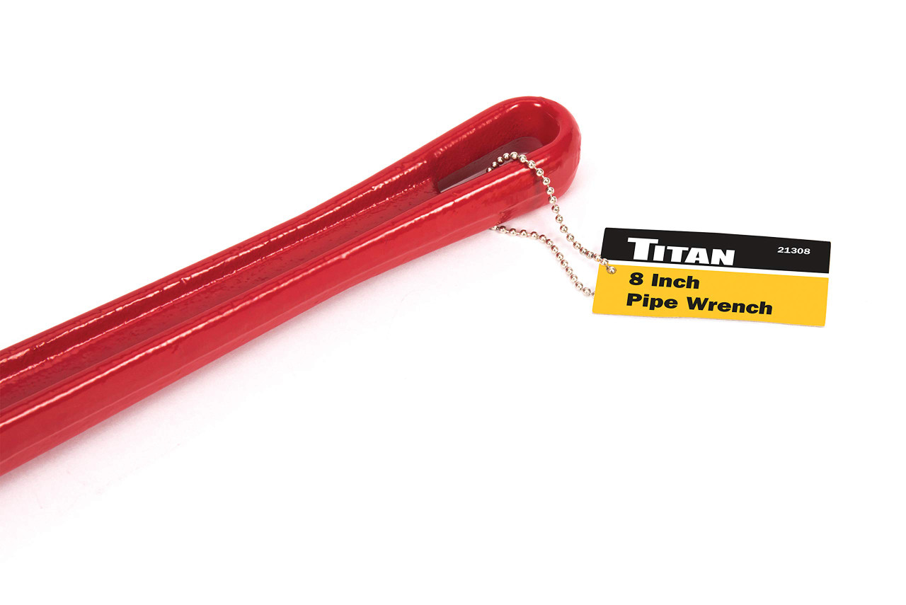 Titan Tools 8" Heavy-Duty Straight Pipe Wrench (21308) | JB Tools