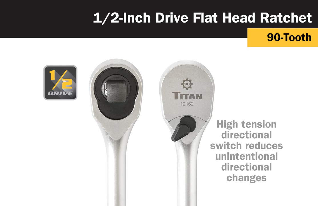 Titan Tools 1/2 in. Drive 16 in. 90 Tooth Ratchet (12162) | JB Tools