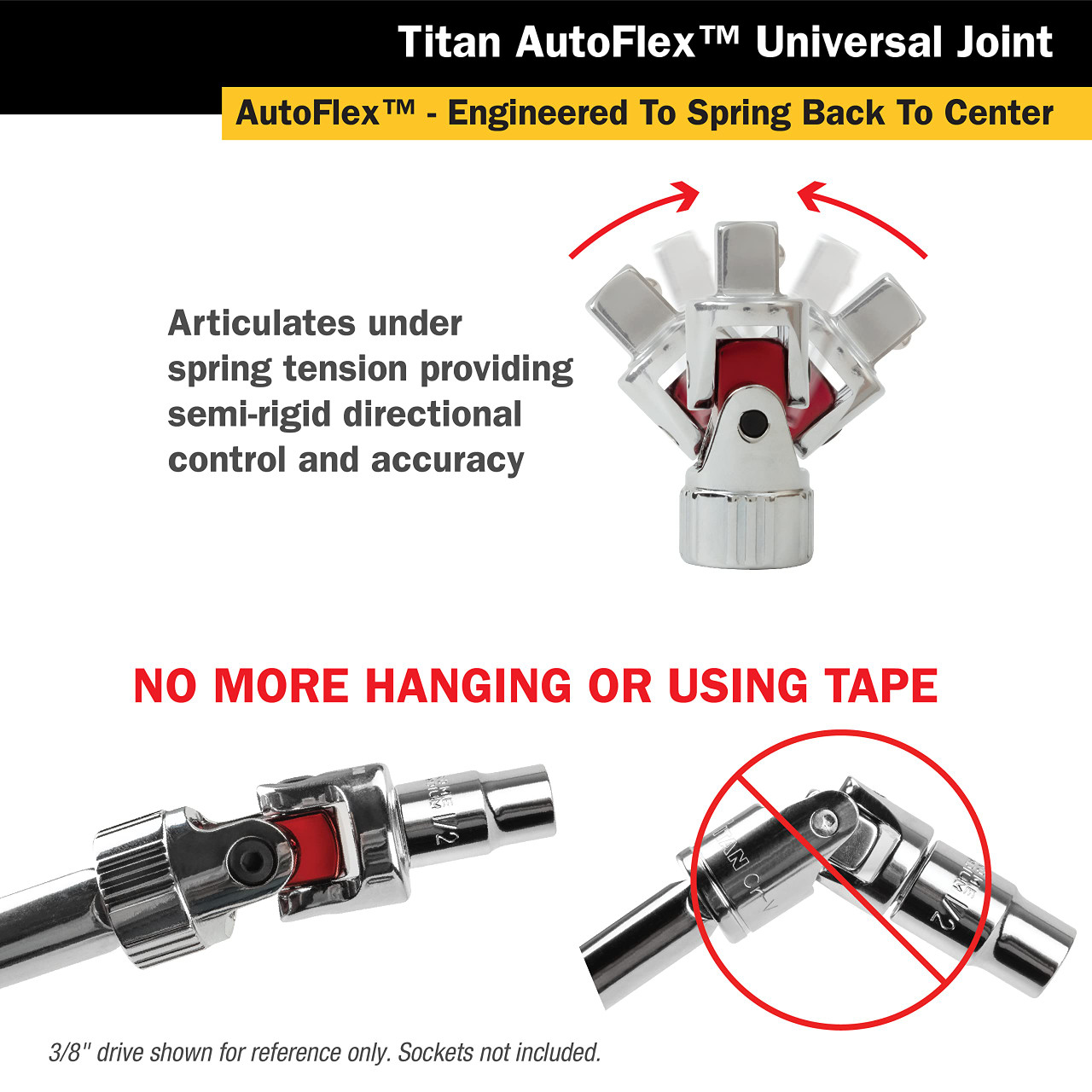 Titan Tools 3 pc. Auto Flex Universal Joint (85505) | JB Tools
