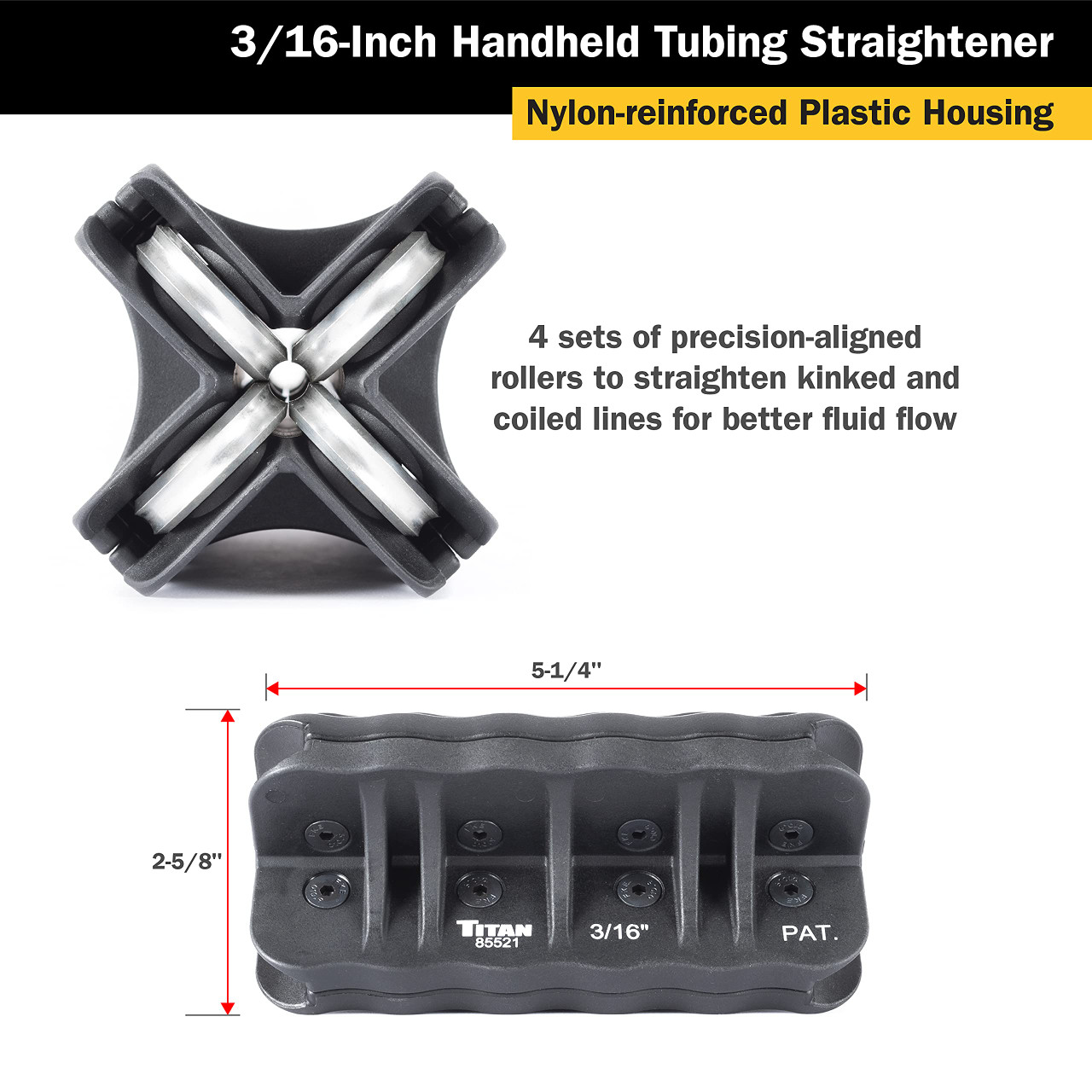 Titan Tools 3/16" Handheld Tubing Straightener (85521) | JB Tools