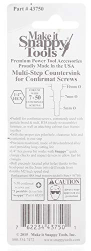 Snappy Tools Confirmat Screw Two-Piece Drill Bit 7X 50Mm (43750) | JB Tools