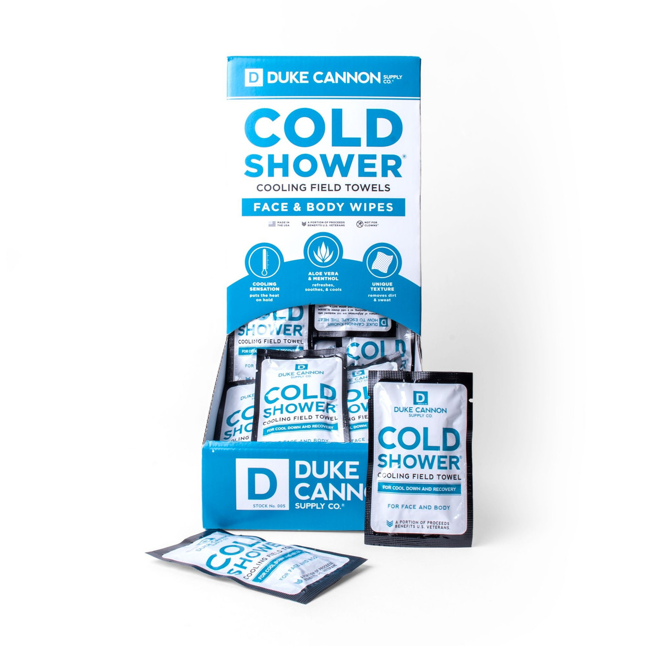 Duke Cannon Cold Shower Tower 60 Individual Towels (COLDSHOWERTOWER ...