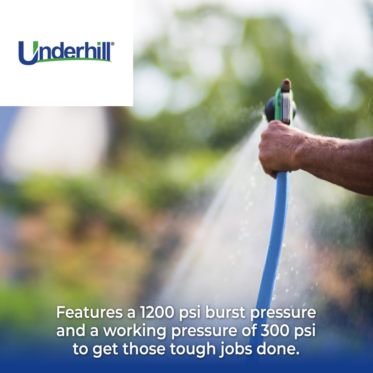 Underhill Ultramax Commercial Garden Water Hose 50 Ft, Lightweight (H75 ...