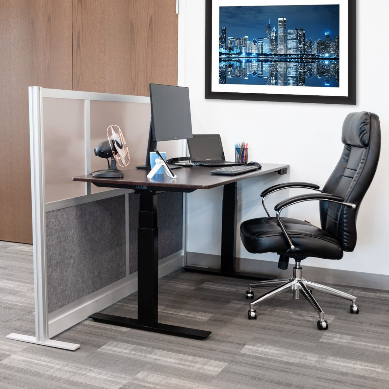 Luxor Workspaces Modular Room Divider Wall, 70"X48" Starter Wall (MW ...