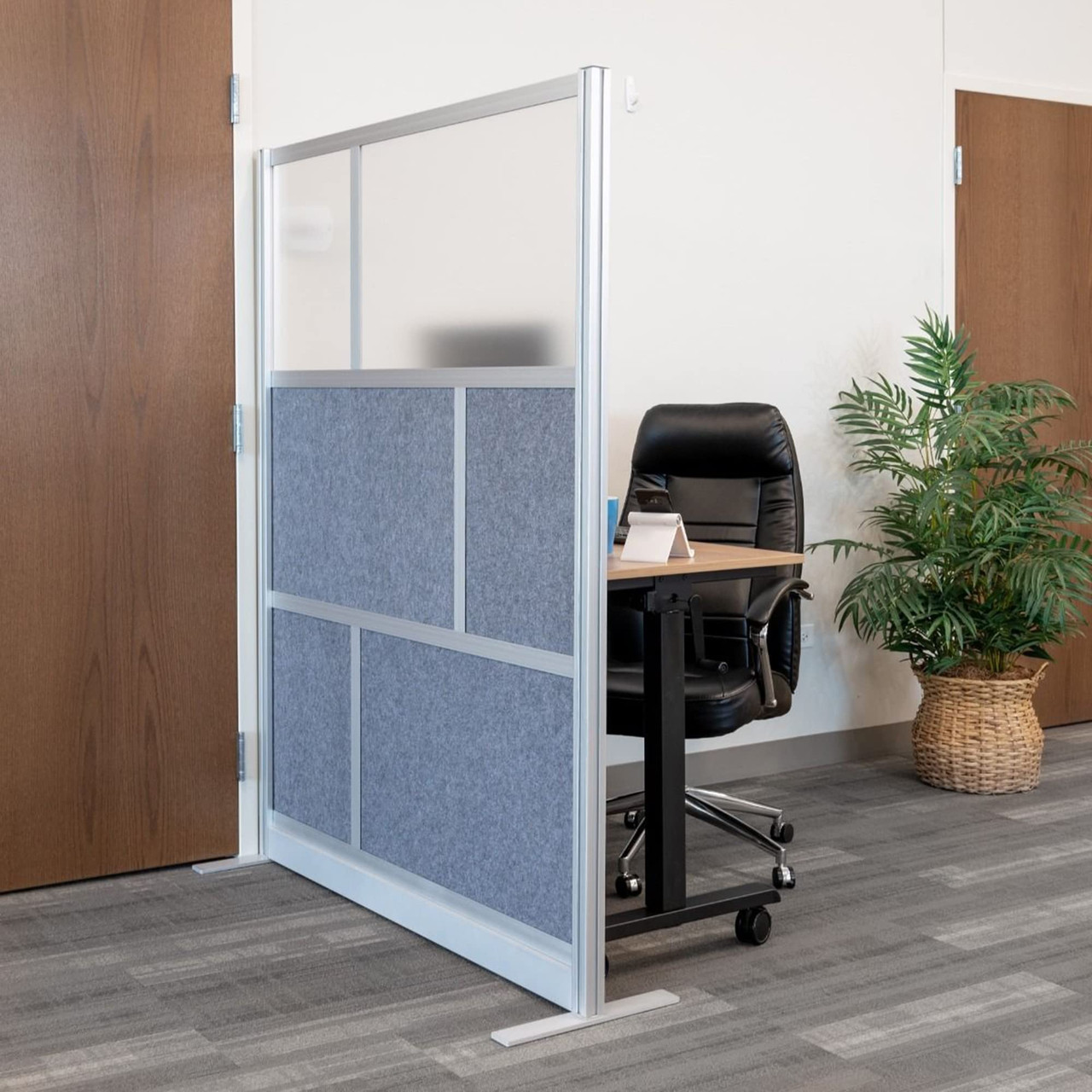Luxor Workspaces Modular Room Divider Wall, 53"X70" Starter Wall (MW ...