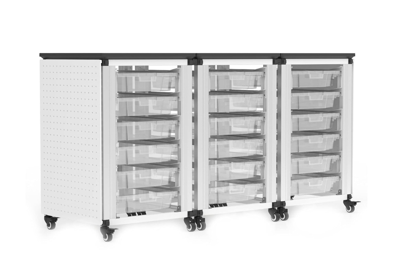 Luxor Workspaces Modular Classrm, 3 Side-By-Side, 18 Bins (MBS-STR-31 ...