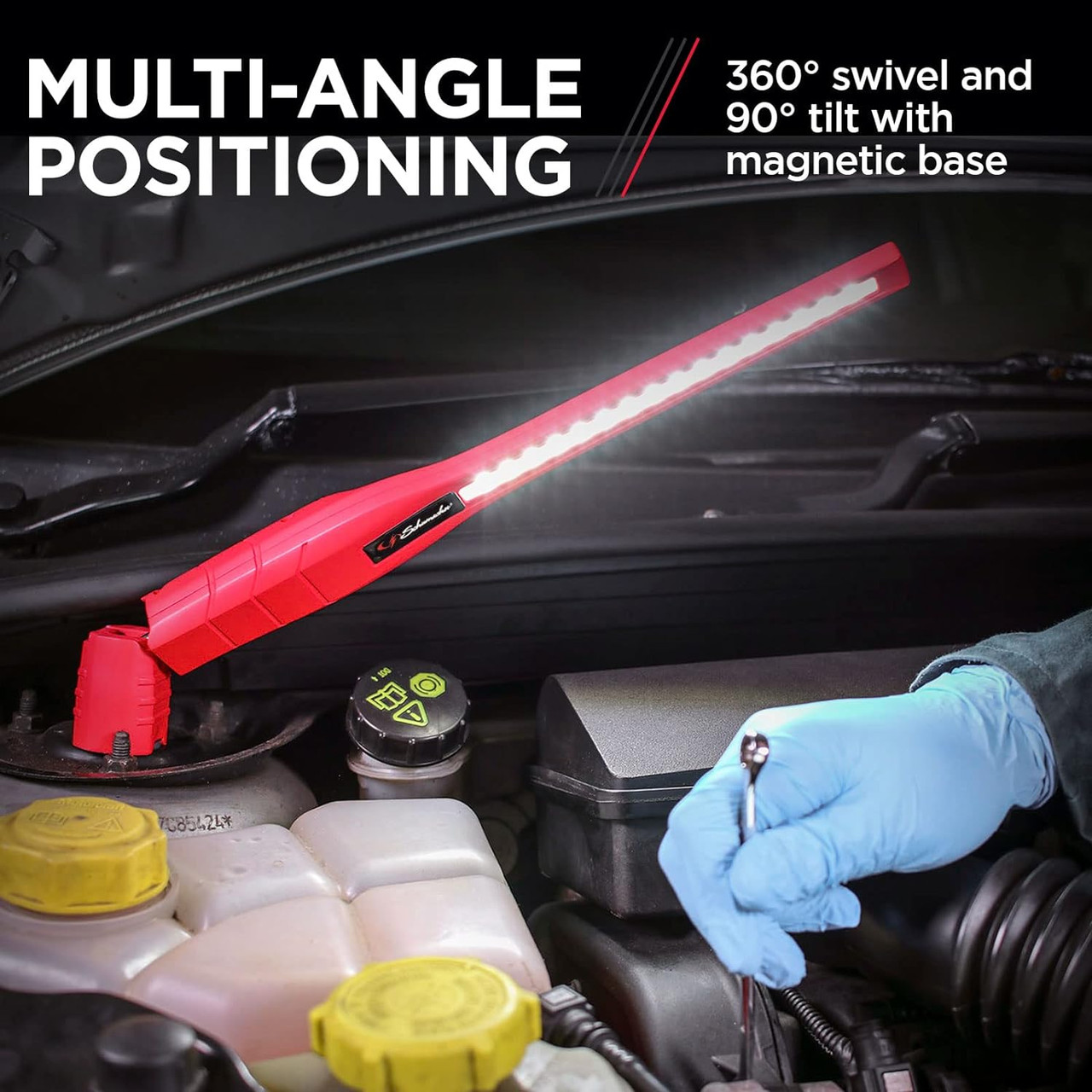 Schumacher Red Slim 360° Rechargeable Work Light (SL184RU) | JB Tools