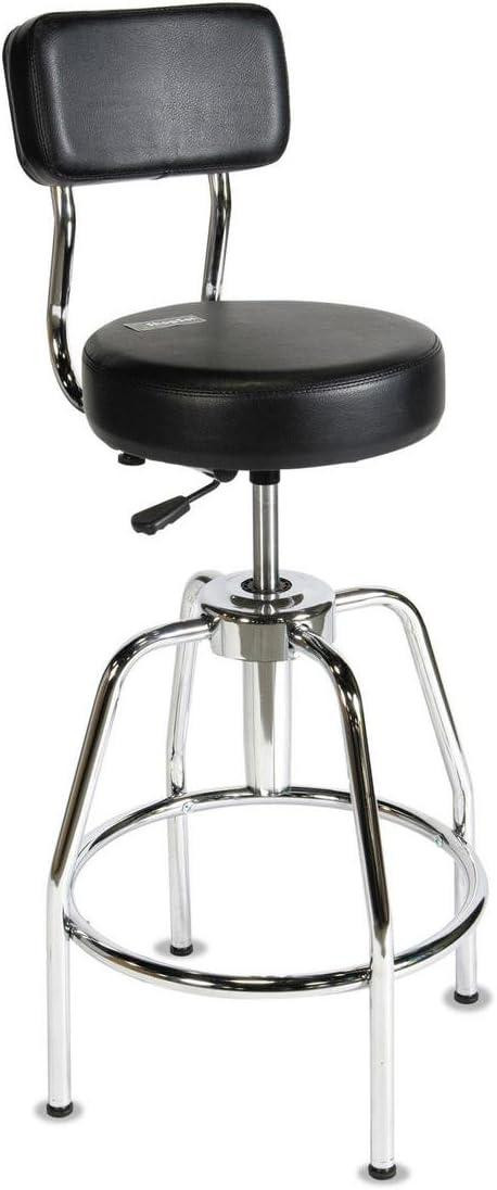 Shopsol Height Adjustable Shop Stool W/Chrome Tubular Base, Vinyl Seat ...