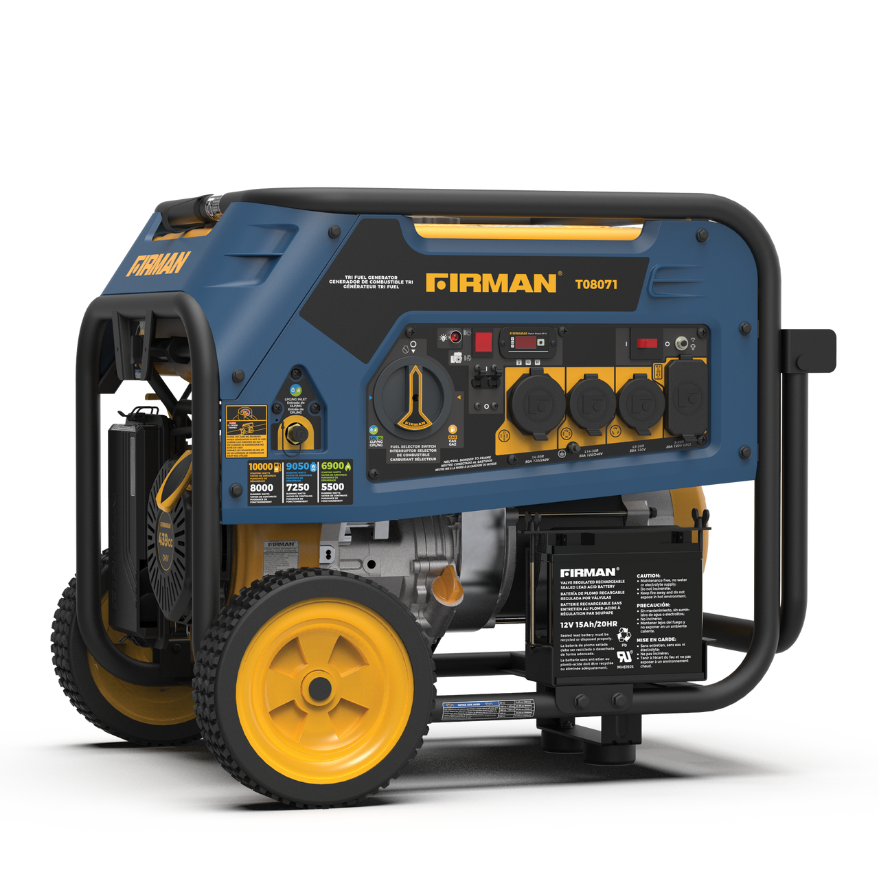 Firman Tri Fuel Portable Generator 10000/8000W Electric St | JB Tools