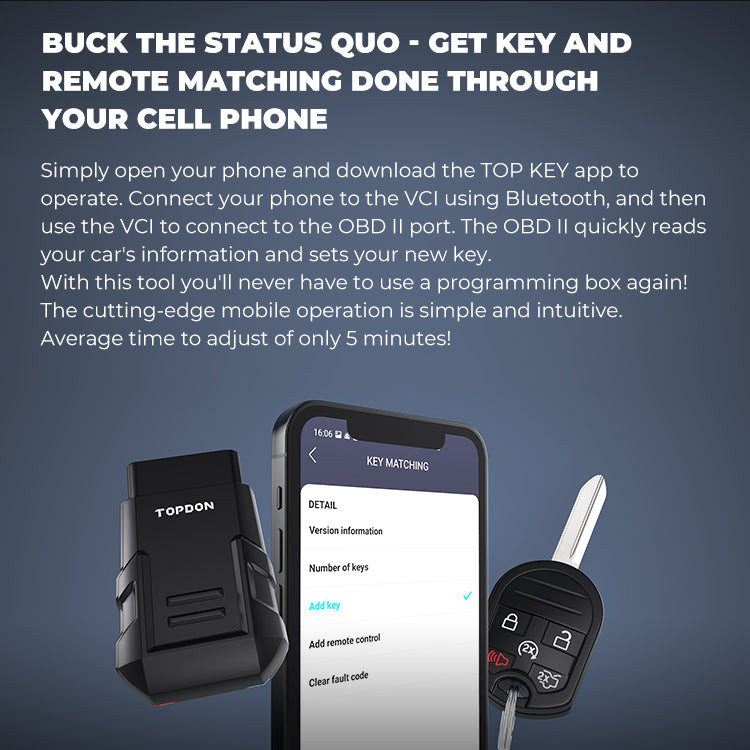 TopDon Diy Key Programming For Toyota Vehicles (TD52180007) | JB Tools