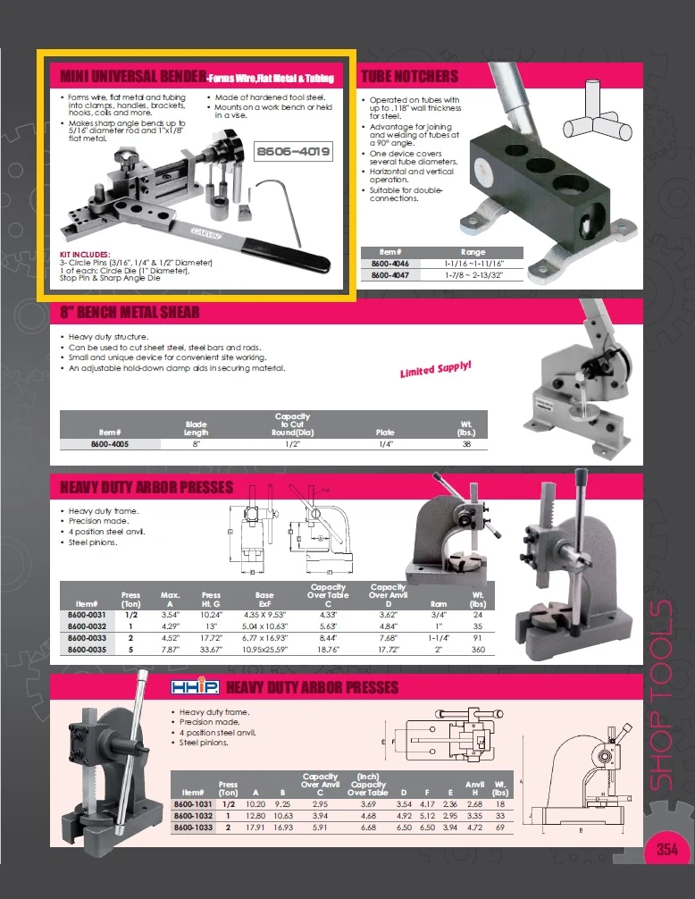 HHIP MINI UNVERSAL BENDER (8606-4019) | JB Tools