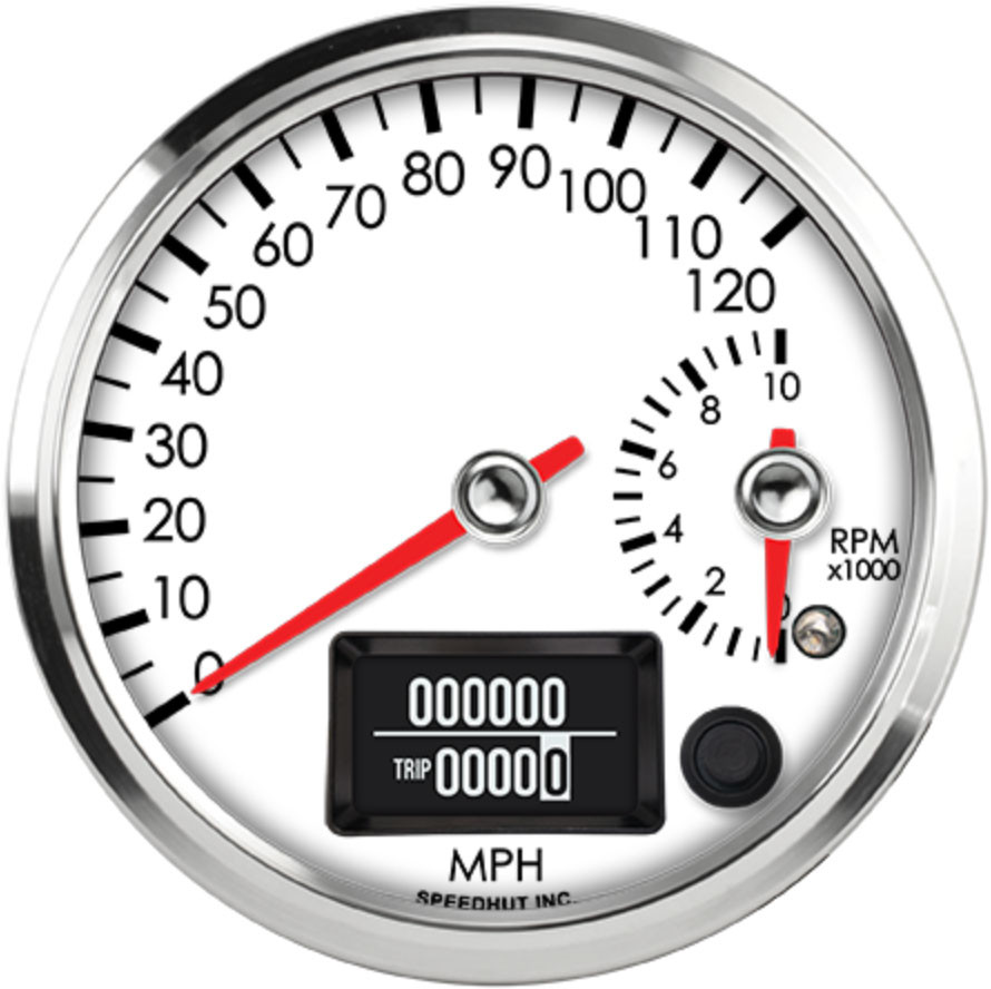 Speedhut 4" 120mph GPS Speed./10K Tach. Gauge (R4-DS16-LEG) | JB Tools