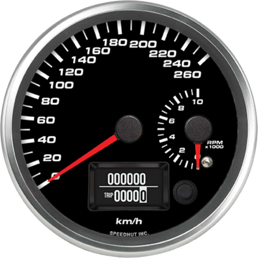 Speedhut 4-1/2" 260kmh GPS Speedom/10K Tach (R45-DS19-REV) | JB Tools