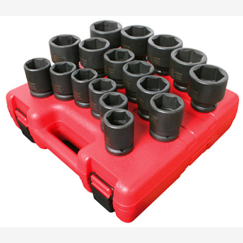 Sunex 3/4" Dr. 17 Pc. Metric Heavy Duty Impact Socket Set (4684) | JB Tools
