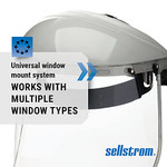 Sellstrom S30110 Advantage Series Face Shield Clear Window Headgear ...