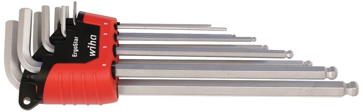 Wiha ErgoStar Ball End Hex L-Key Metric 9 Piece Set (66996) | JB Tools