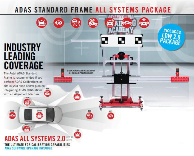 Autel AS20 2.0 ADAS Standard Frame All Systems Package | JB Tools