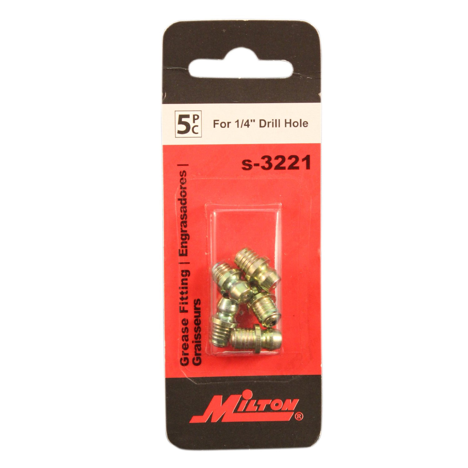 Milton S3221 1/4" Drill Hole Grease Fitting Drive Fit | JB Tools