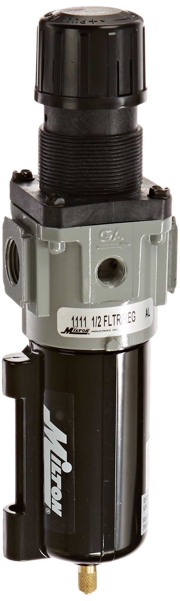Milton 1111 1/2" NPT Metal Piggyback Filter Regulator | JB Tools
